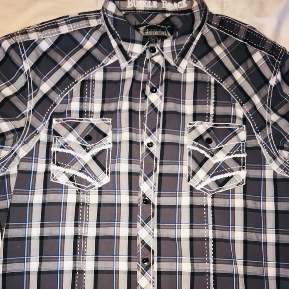 Buckle | Shirts | Buckle Black Shirt Sleeve Shirt For Men | Poshmark